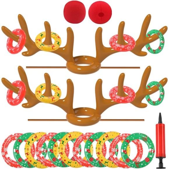 Games | Inflatable Reindeer Antler Ring Toss Game 223 Christmas Games ...